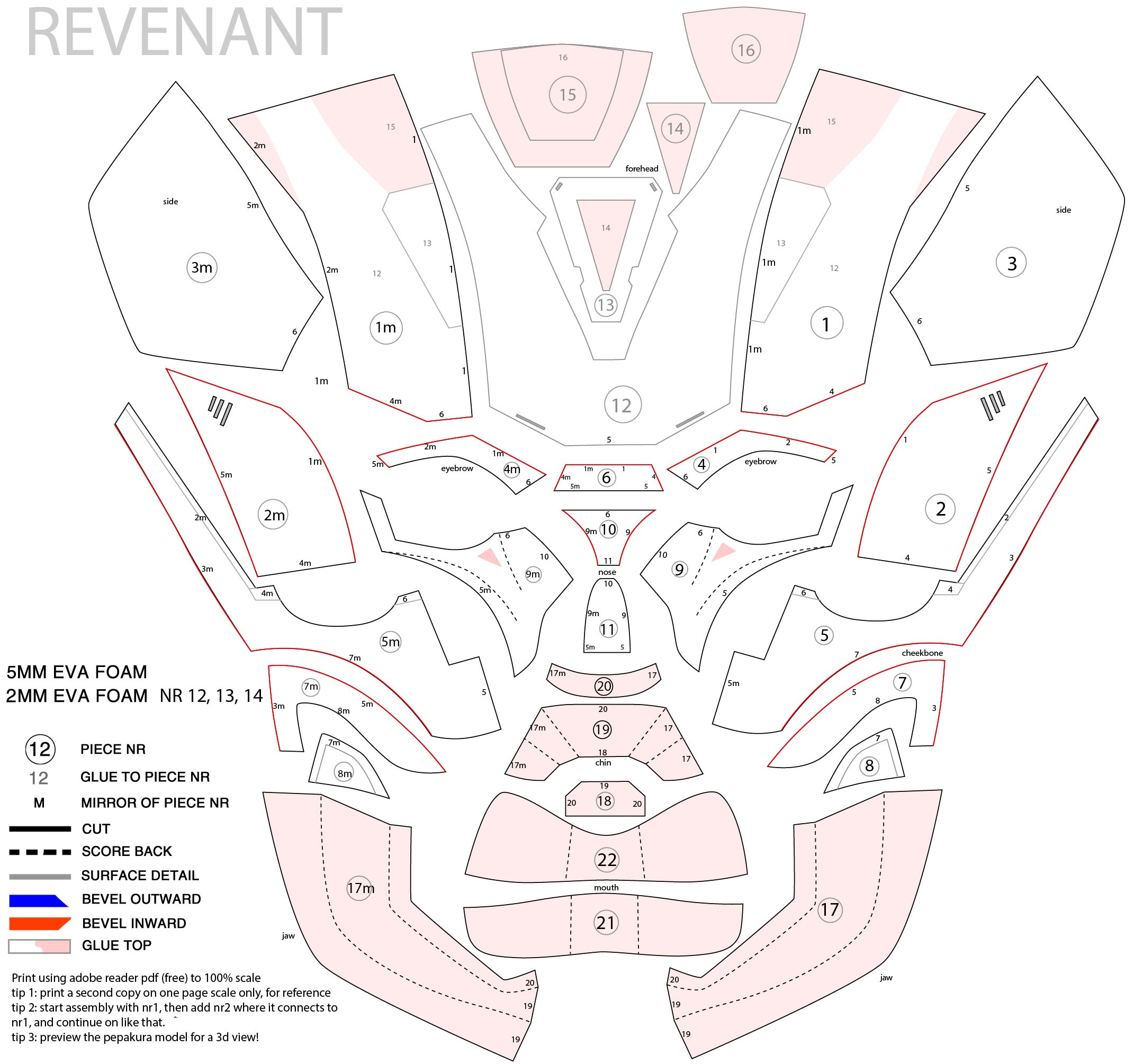 Revenant mask pattern – Willow Creative